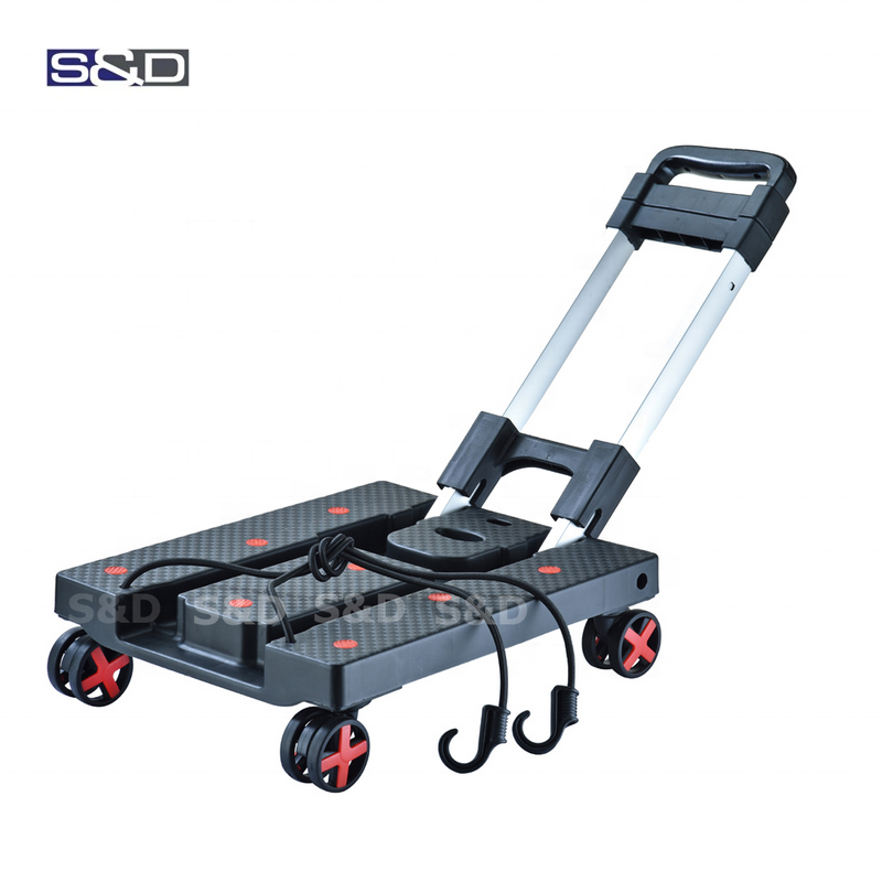 Compact aluminum lightweight portable 4 silent spinner wheels platform ...